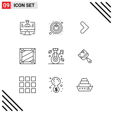 User Interface Pack Of 9 Basic Outlines Of Alternative Development Arrow Design Box Editable