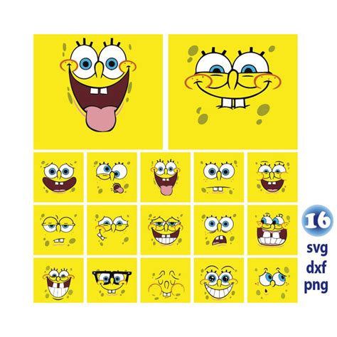 Spongebob Svg Face Patrick Star Svg Squidward Tentacles Sv Inspire Uplift