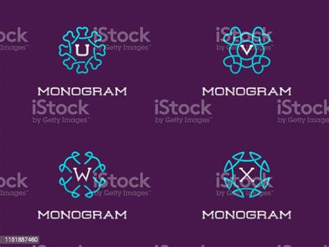 문자가 있는 컴팩트 모노 그램 디자인 서식 파일의 집합입니다 벡터 일러스트 레이 션 프리미엄 우아한 품질 0명에 대한 스톡 벡터 아트 및 기타 이미지 Istock