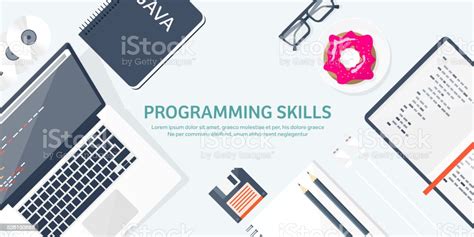 programmingcoding flat computing background code hardwaresoftware web development stock