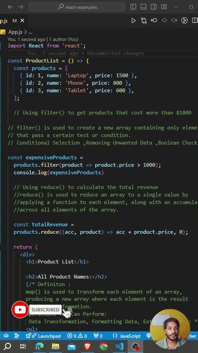 🔥 map filter reduce in react javascript code smarter not harder 🔥 shorts youtube