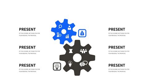 Two Gears With Icons On Them Google Slide Theme And Powerpoint Template Slidedocs