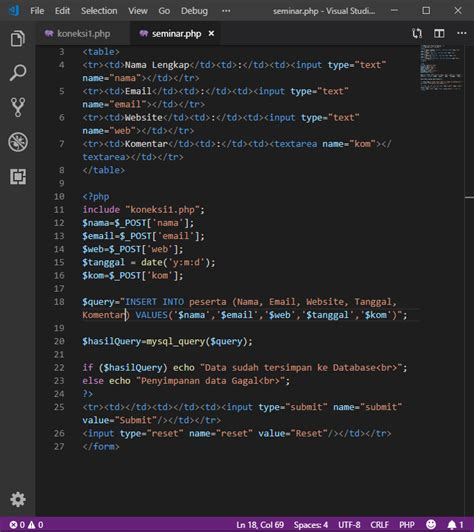 Konsep Insert Data Dengan Php