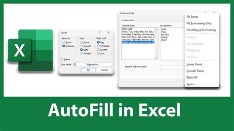 How To Use Autofill In Excel Excel Tutorial 8 Youtube