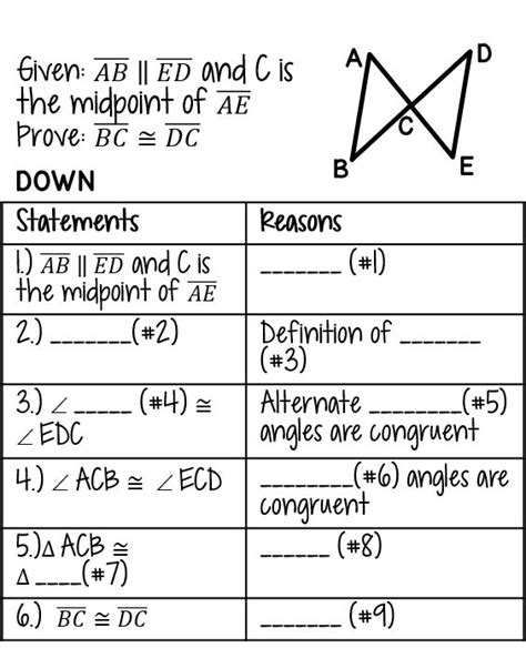 introduction to proofs geometry worksheet