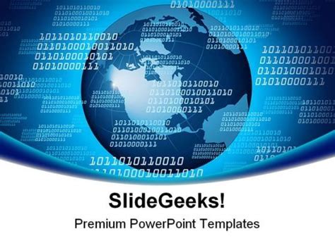 Binary Earth Global PowerPoint Templates And PowerPoint Backgrounds 0411