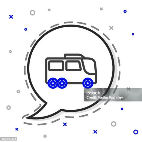 흰색 배경에 격리 된 라인 버스 아이콘 교통 개념 버스 투어 교통편 관광 또는 공공 차량 기호 다채로운 개요 개념 벡터 관광에 대한 스톡 벡터 아트 및 기타 이미지 Istock