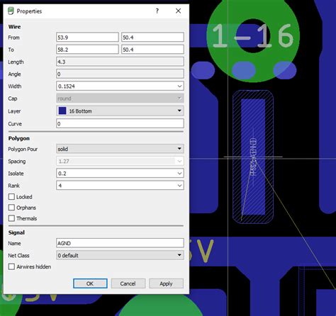 solved polygon and pad not joining despite having same net name
