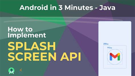 How To Implement Splash Screen Api In Android With Java Android In 3
