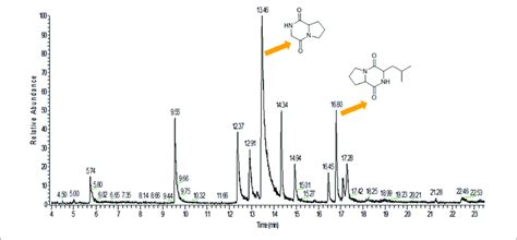 Gas Chromatography Analysis Of Methanolic Crude Extract Of B