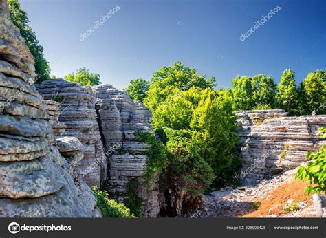 Stone Forest Natural Rock Formation Created Multiple Layers Stone