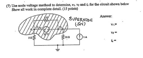 solved 7 ﻿use node voltage method to determine v1 v2 ﻿and