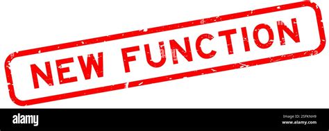 Grunge Red New Function Word Rubber Square Seal Stamp On White