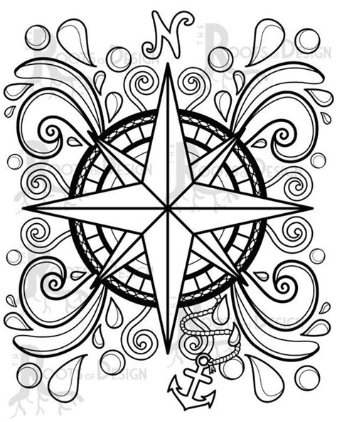 Compass Coloring Page