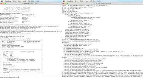 Grass Gis Console Left And Gdalinfo Gdal Utility Right Source