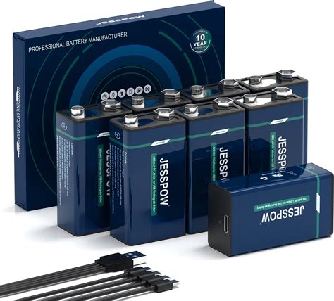 Amazon Com Pack Rechargeable Volt Batteries USB Rechargeable High Capacity MAh V