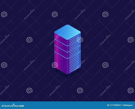 Server Room Cloud Data Storage Data Center Database Technology