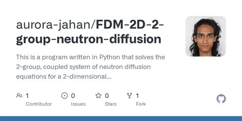 GitHub Aurora Jahan FDM 2D 2 Group Neutron Diffusion This Is A