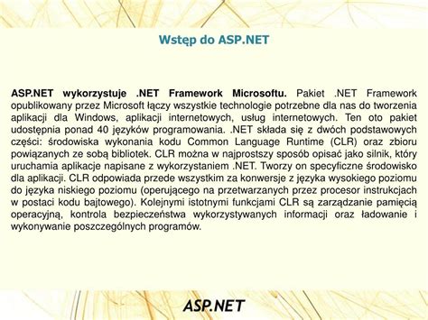 Ppt Aspnet Powerpoint Presentation Free Download Id4431536