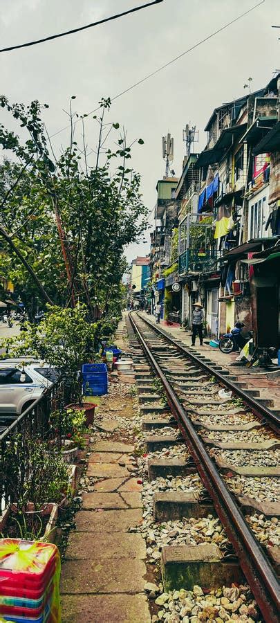 Hanoi Train Street Editorial Image Image Of Track Hanoi 272441075