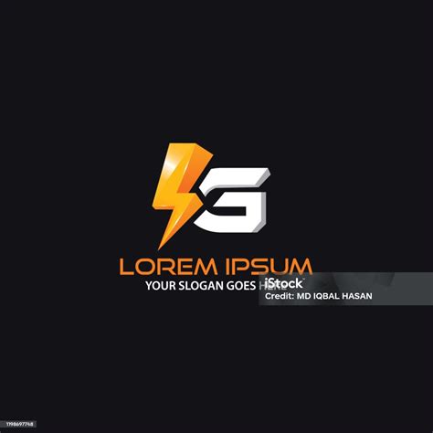 창조적 인 현대 편지 G 볼트 로고 디자인 템플릿 벡터 Eps 로고에 대한 스톡 벡터 아트 및 기타 이미지 로고 번개 3차원 형태 Istock