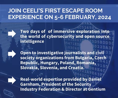 Обучение в ескейп стая по киберсигурност и разузнаване с отворен код 5 6 февруари 2024 г