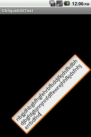 Creating Oblique Edittext In Android Stack Overflow