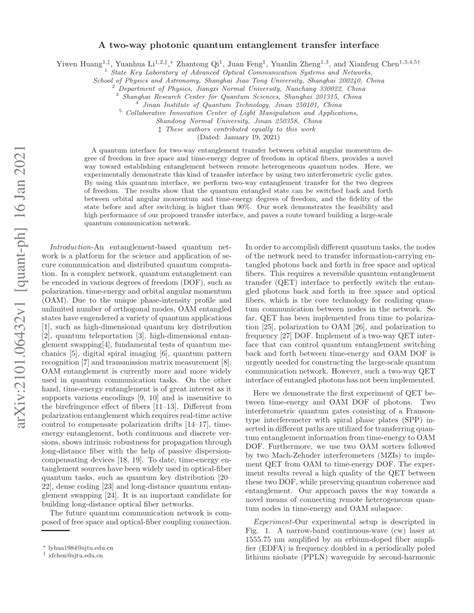 Pdf A Two Way Photonic Quantum Entanglement Transfer Interface