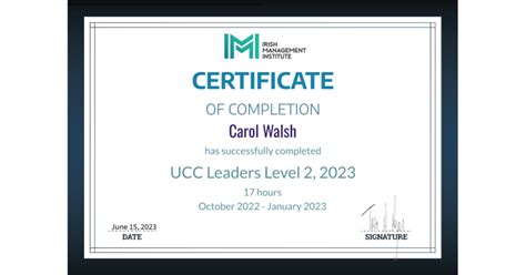 Carol Walsh On Linkedin Ucc Leaders Level 2 • Carol Walsh • Irish Management Institute