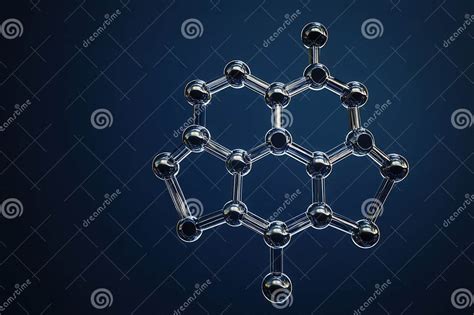 Molecular Structure Displayed With Clear Spheres And Connecting Lines