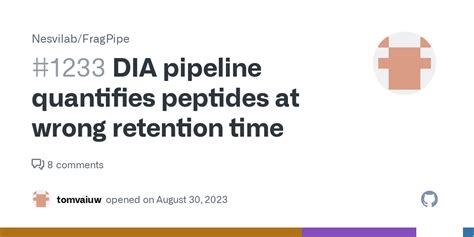 Dia Pipeline Quantifies Peptides At Wrong Retention Time · Issue 1233 · Nesvilabfragpipe · Github