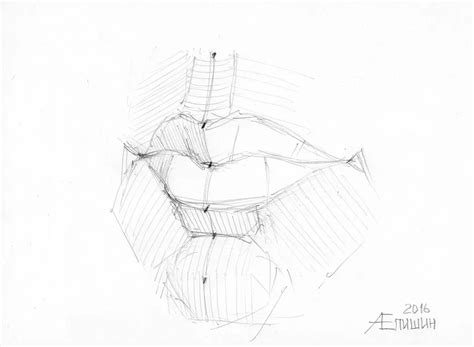 Академический Рисунок Губы 63 Фото