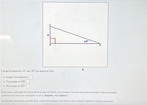 A If Angle B Measures And AC Has Length Find Chegg