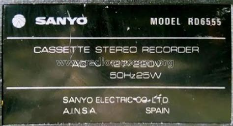 Stereo Cassette Recorder Rd 6555 R Player Sanyo España Sonitr