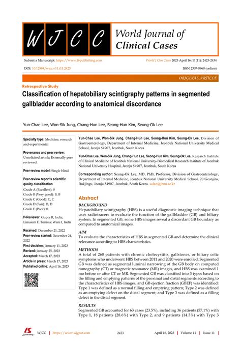Pdf Classification Of Hepatobiliary Scintigraphy Patterns In Segmented Gallbladder According