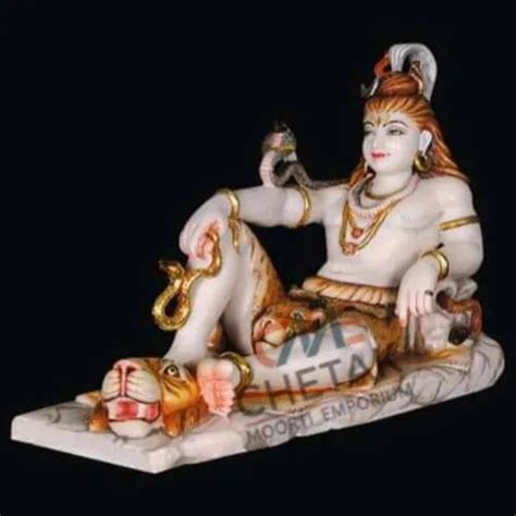 White Painted Lord Shiva Marble Statue For Worship At Rs 70000 In Jaipur