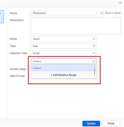 How To Configure Relative Date Filter On Using Dashboard Parameter In Date Picker Widget