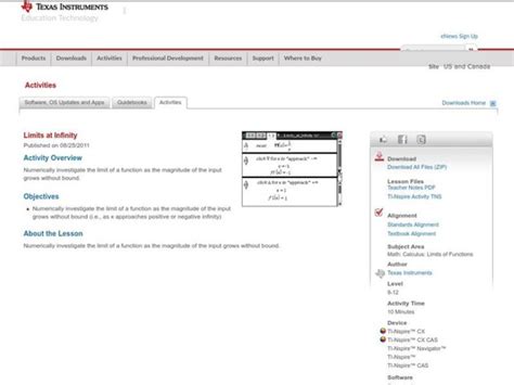 Limits At Infinity Lesson Plan For 9th 12th Grade Lesson Planet