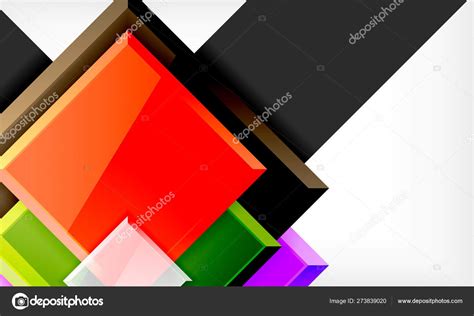 Colorful Square And Rectangle Blocks Background Stock Vector By ©akomov
