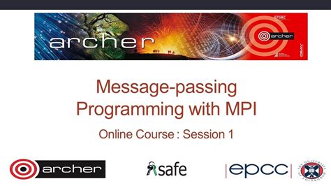 Webinar Message Passing Programming With Mpi 1 Online 2018 Youtube