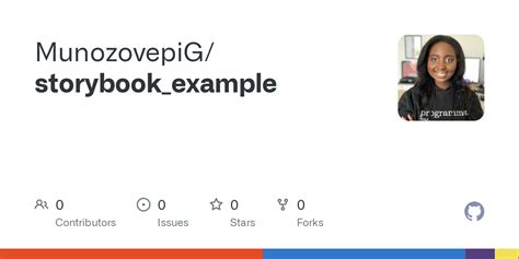 Github Munozovepig Storybook Example