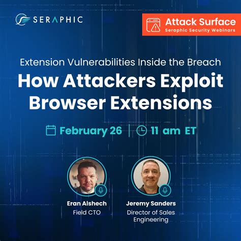 Webinar Browser Extensions Enterprise Attacksurface Webinars Ciso Securityarchitect