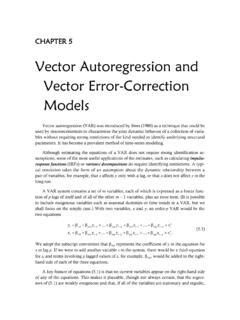 Vector Autoregression And Vector Error Correction Models Vector