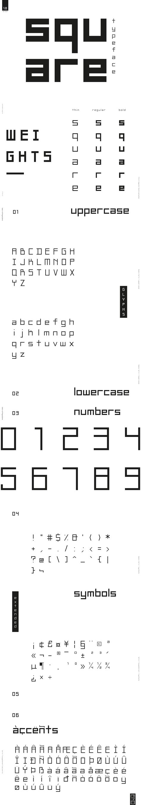 Square Typeface Behance