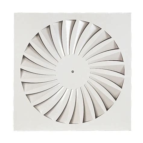 Hvac Ventilation Square Swirl Diffuser With Adjustable Air Pattern