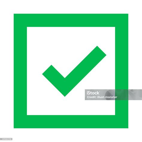 Green Checkbox Input Box Vector Stock Illustration Download Image Now
