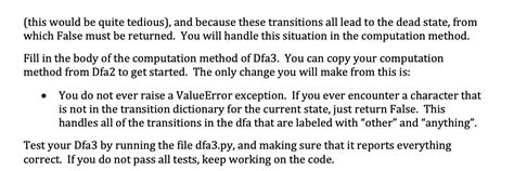 Python Dfa Problem Code Will Need To Be Written In
