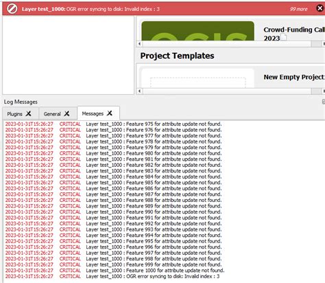 Ogr Provider Saving Csv Edit Fails On Windows Ogr Error Syncing To Disk Invalid Index