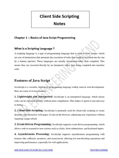 Client Side Scripting Chapter 1 Pdf Java Script Dynamic Web Page