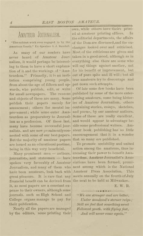 Amateur Newspapers From The American Antiquarian Society